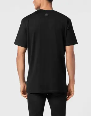 Philipp Plein Jersey T-shirt Round Neck Ss Strass Hexagon