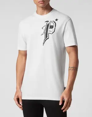 Philipp Plein T-shirt Round Neck Ss Skull&amp;bones - White