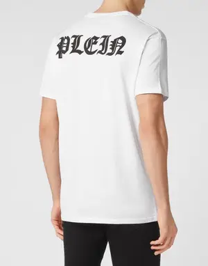 Philipp Plein T-shirt V-neck Ss Gothic Plein - White