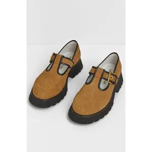 Charlotte Stone Remi Mary Jane Platform Loafer - Toffee