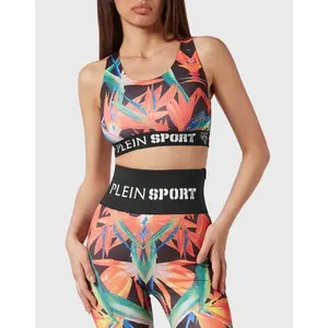 PLEIN SPORT Sports Bra - Black/multicolored