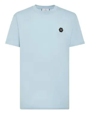 Philipp Plein T-shirt Round Neck Ss Skull&amp;bones - Lightblue