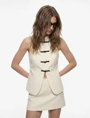 Koton Linen Blend A-line Mini Skirt