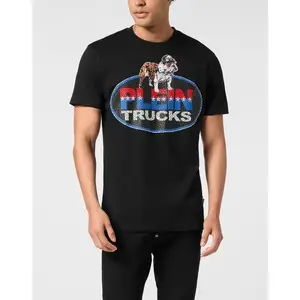 Philipp Plein Round Neck T-shirt Bulldog - Black