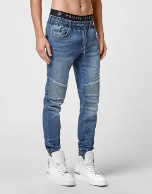 Philipp Plein Denim Jogging Trousers - Royalty