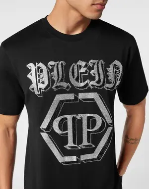 Philipp Plein T-shirt Round Neck Chrome