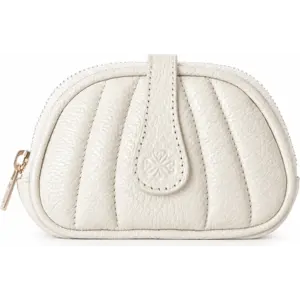 ROSZUAR Crin Ameline Textured Leather Zip Pouch - Creamy