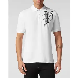 Philipp Plein Polo Shirt Skull&bones - White