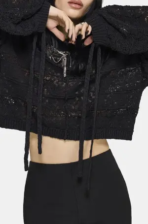 DISTURBIA Cherith Balloon Sleeve Sweater