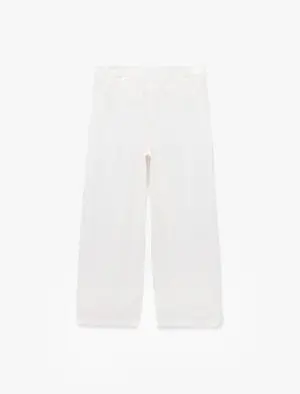 Koton Linen Blend Pleated Tailored Wide Leg Pants