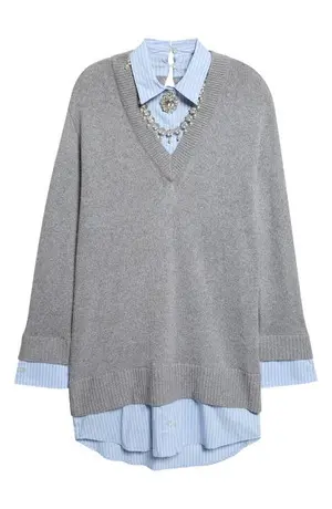 Cinq À Sept Santina Mixed Media Sweater