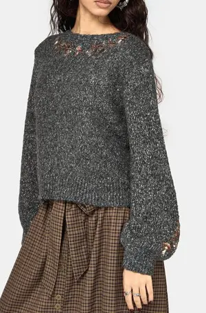 DISTURBIA Beatrix Mushroom Knit Sweater