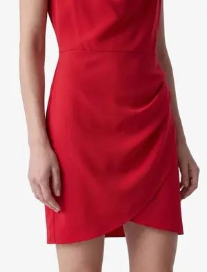 Koton Sleeveless Cowl Neck Draped Mini Dress