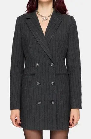 DISTURBIA Blair Pinstripe Blazer Dress