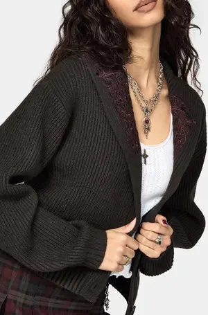 DISTURBIA Margaux Collar Cardigan