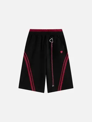 AELFRIC EDEN Baggy Longline Sweat Shorts - Black