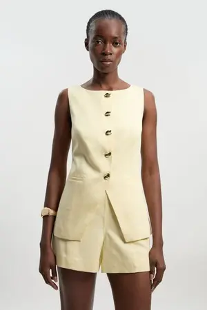 Karen Millen Tailored Button Detail Shorts