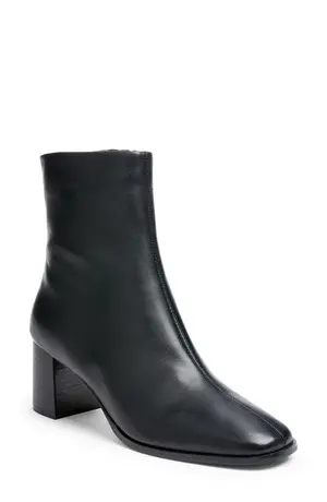 Nordstrom Manhattan Leather Bootie - Black Smooth