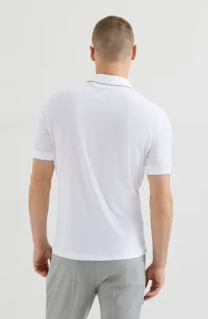 Brunello Cucinelli Techno Piqué Polo Shirt With Half Zip