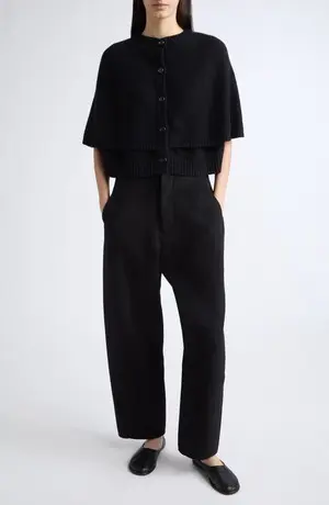LISA YANG Barrel Wool & Cashmere Trousers - Black