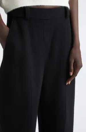 LISA YANG Barrel Wool & Cashmere Trousers - Black