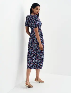 FINERY LONDON Petite Robyn Button Through Midi Dress
