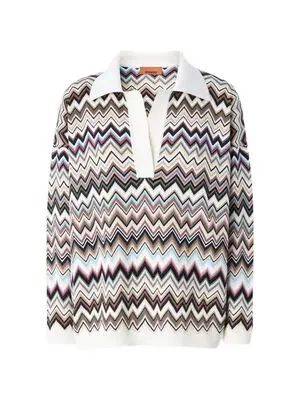 Missoni Zig Zag Motif Polo Shirt - Multicolor