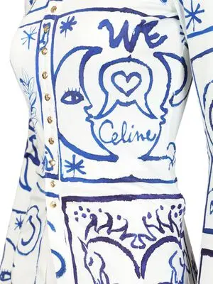 Celine Printed Silk Shirt