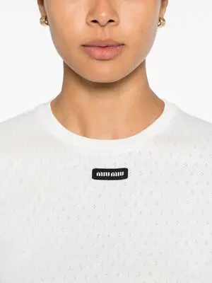 Miu Miu Logo Cotton T-shirt