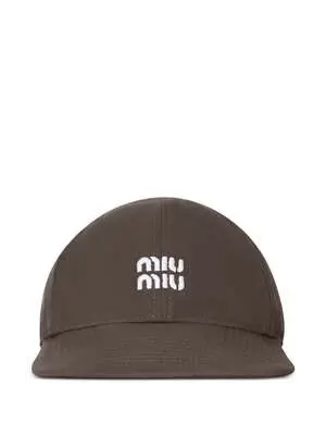 Miu Miu Logo Cotton Baseball Cap - Multicolor