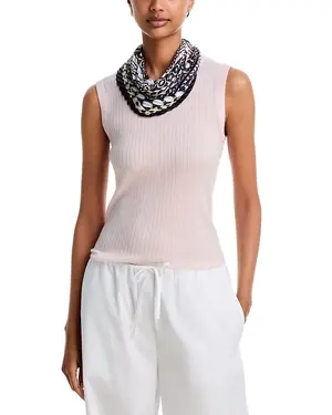Echo Dots On Dots Pleated Diamond Scarf - Black