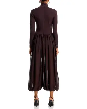 Aqua Long Sleeve Balloon Jumpsuit Exclusive