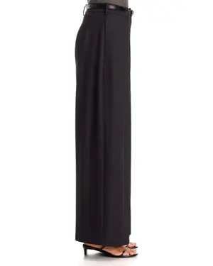 Aqua Belted Pleated Wide Leg Pants Exclusive