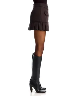 Aqua Pleated Mini Skirt Exclusive