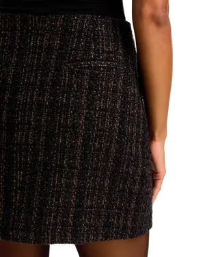 Aqua Tweed A Line Mini Skirt Exclusive