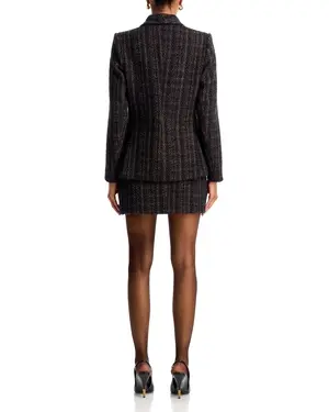 Aqua Tweed A Line Mini Skirt Exclusive