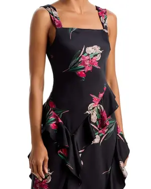 Aqua Iris Ruffle Sleeveless Maxi Dress Exclusive