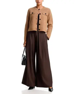 Aqua Pleated Wide Leg Pants Exclusive