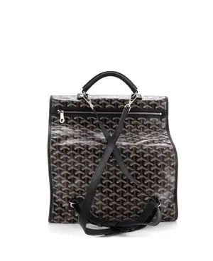 Goyard Saint Leger Briefcase Backpack Coated Canvas