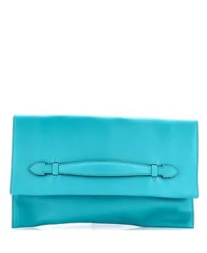 Hermès Pliplat Clutch Evercolor - Blue