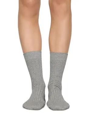 Eberjey Essential Rib Socks - Dark Heather