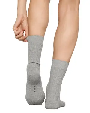 Eberjey Essential Rib Socks - Dark Heather