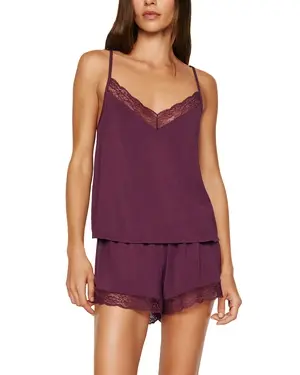 Eberjey Kari Lace Trim Cami & Shorts Pajama Set