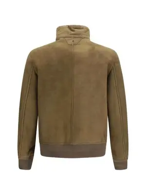 SALVATORE SANTORO Suede High-neck Jacket