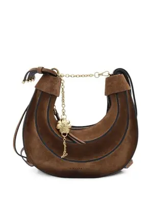Farm Rio Suede Hobo Banana Bag - Brown