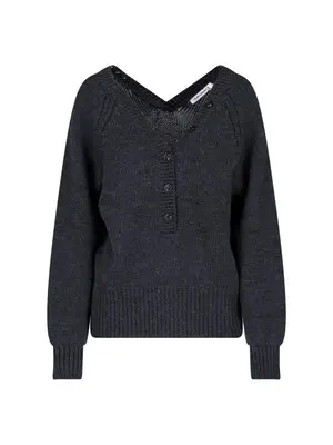 Our Legacy Sweater "country Henley - Gray