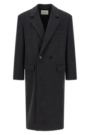 Saint Laurent Double-face Combed Wool Coat - Gray