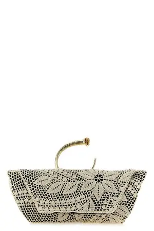 Magda Butrym Crochet Clutch - White/black