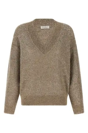 Brunello Cucinelli Dazzling Texture' Sweater - Beige