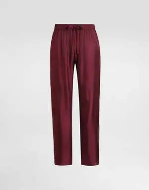 Dolce & Gabbana Vanity Silk Twill Trousers - Bordeaux